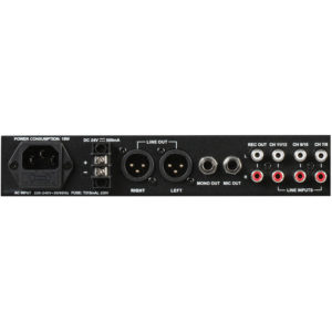 RMX112 19" 1U 12 Channel Mic/Line Rack Mixer with Priority - Pulse